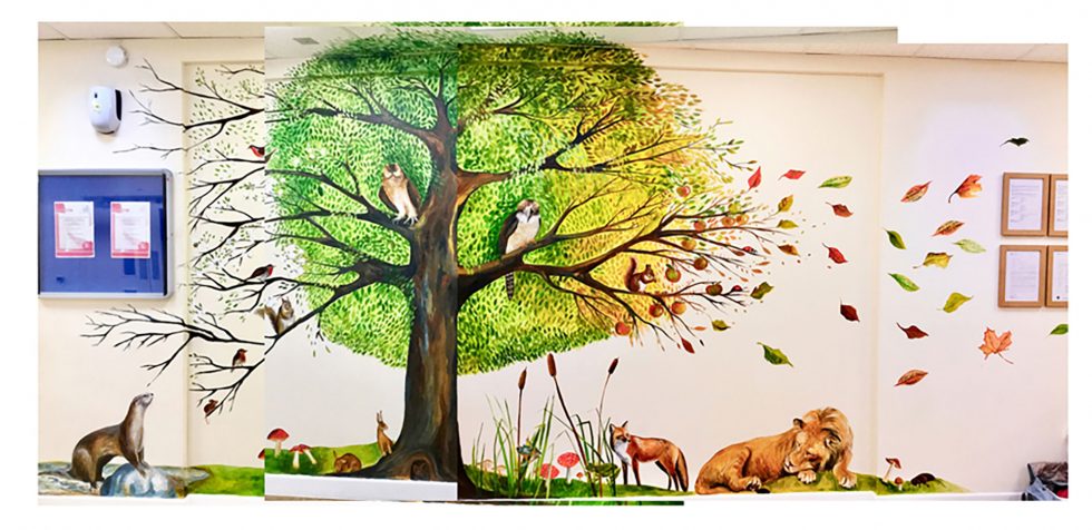 Recovery Tree Mural Project for Elysium Healthcare - Maria Hayes